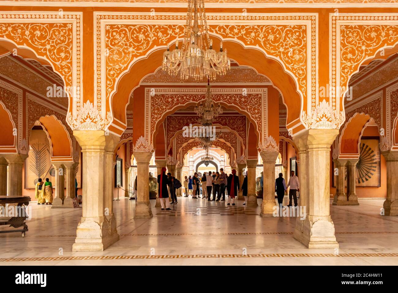 Jaipur, Rajasthan, Indien; Feb, 2020 : Architektur des City Palace ...