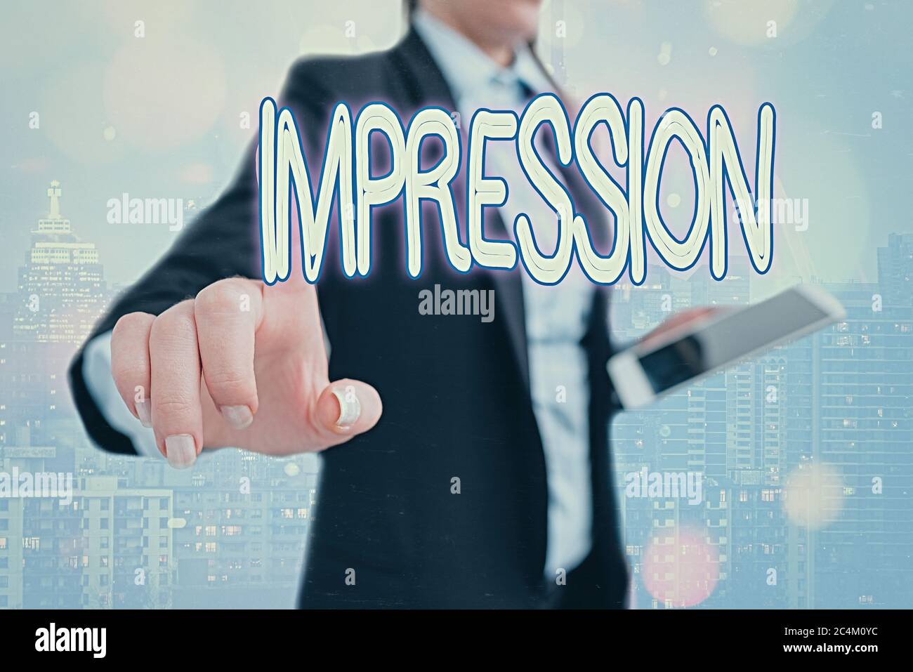 Schreiben Notiz, die Eindruck zeigt. Geschäftskonzept für eine Idee und ...