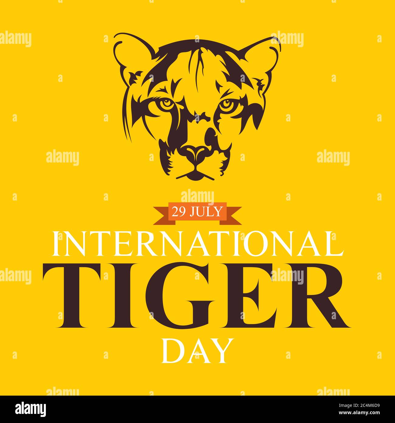vektor-Illustration von internationalen Tiger Tag Poster Design Stock ...
