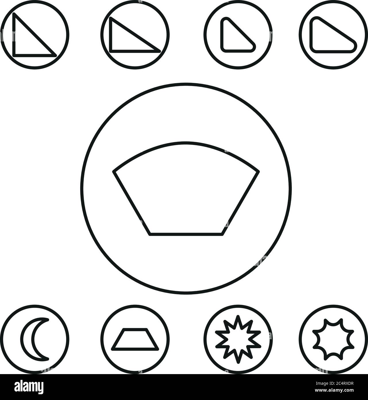 Grundform Set Umriss Vektor Illustration Stock-Vektorgrafik - Alamy