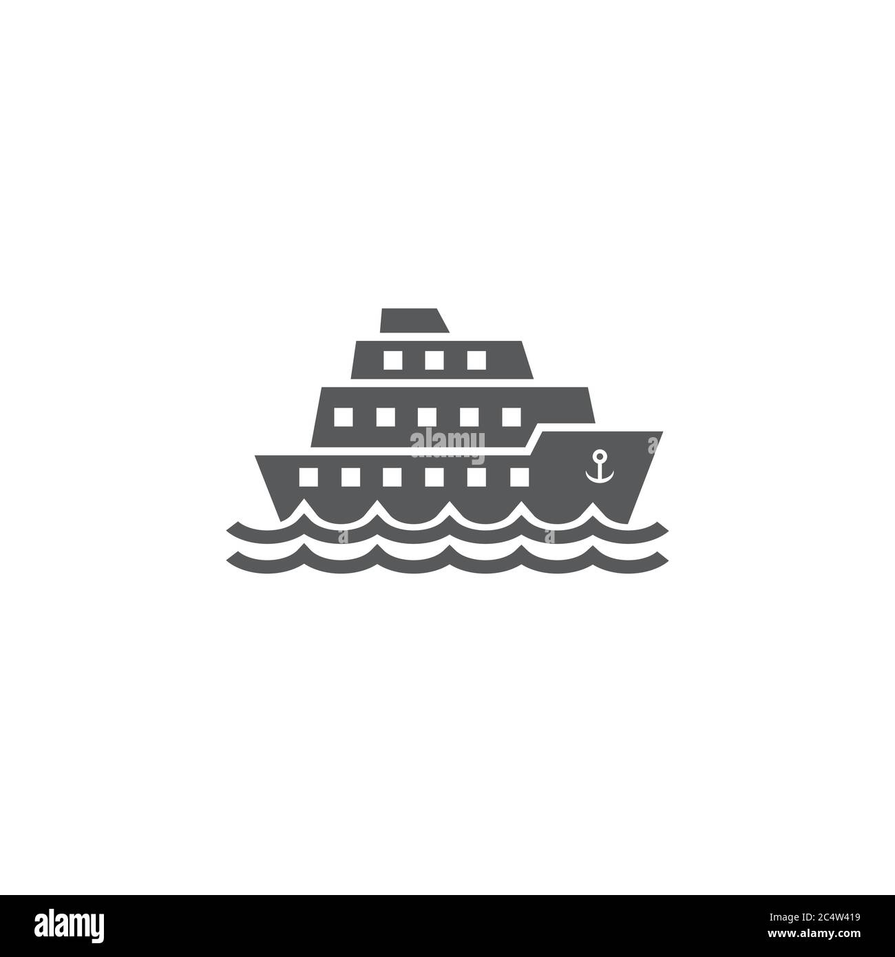 Frachtschiff piktogramm Ausgeschnittene Stockfotos und -bilder - Alamy