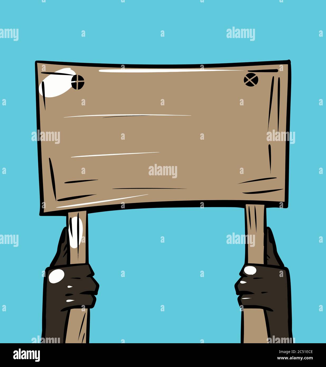 Plakat halten Stock-Vektorgrafiken kaufen - Alamy