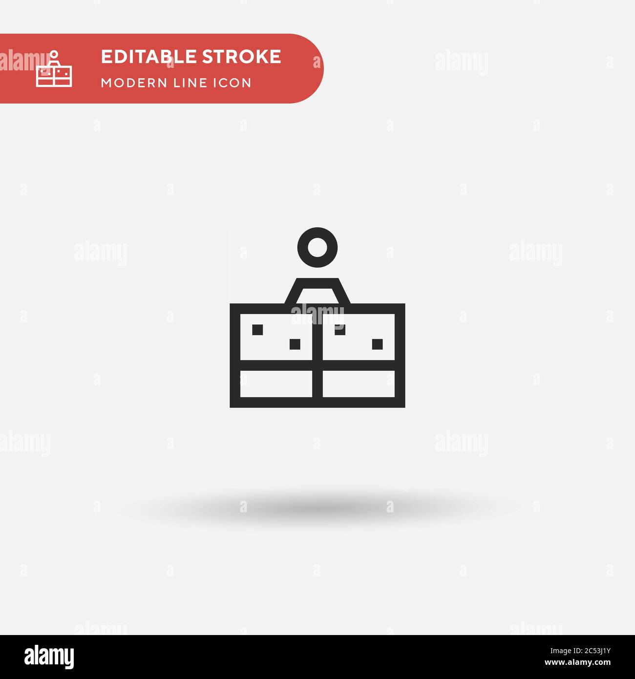 Einfaches Vektorsymbol für den Mitarbeiter. Illustration Symbol Design ...