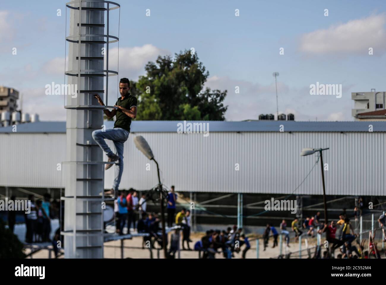 Gaza-Stadt, Der Gazastreifen, Palästina. Juni 2020. Die Fans des ...
