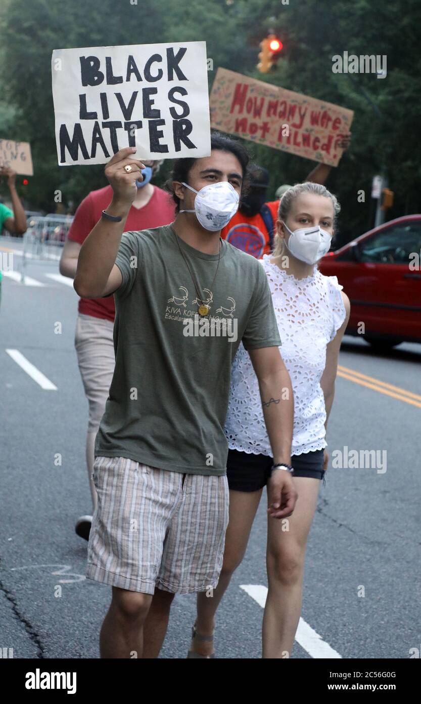 New York, New York, USA. Juni 2020. Aktivisten nehmen an der Mahnwache ...