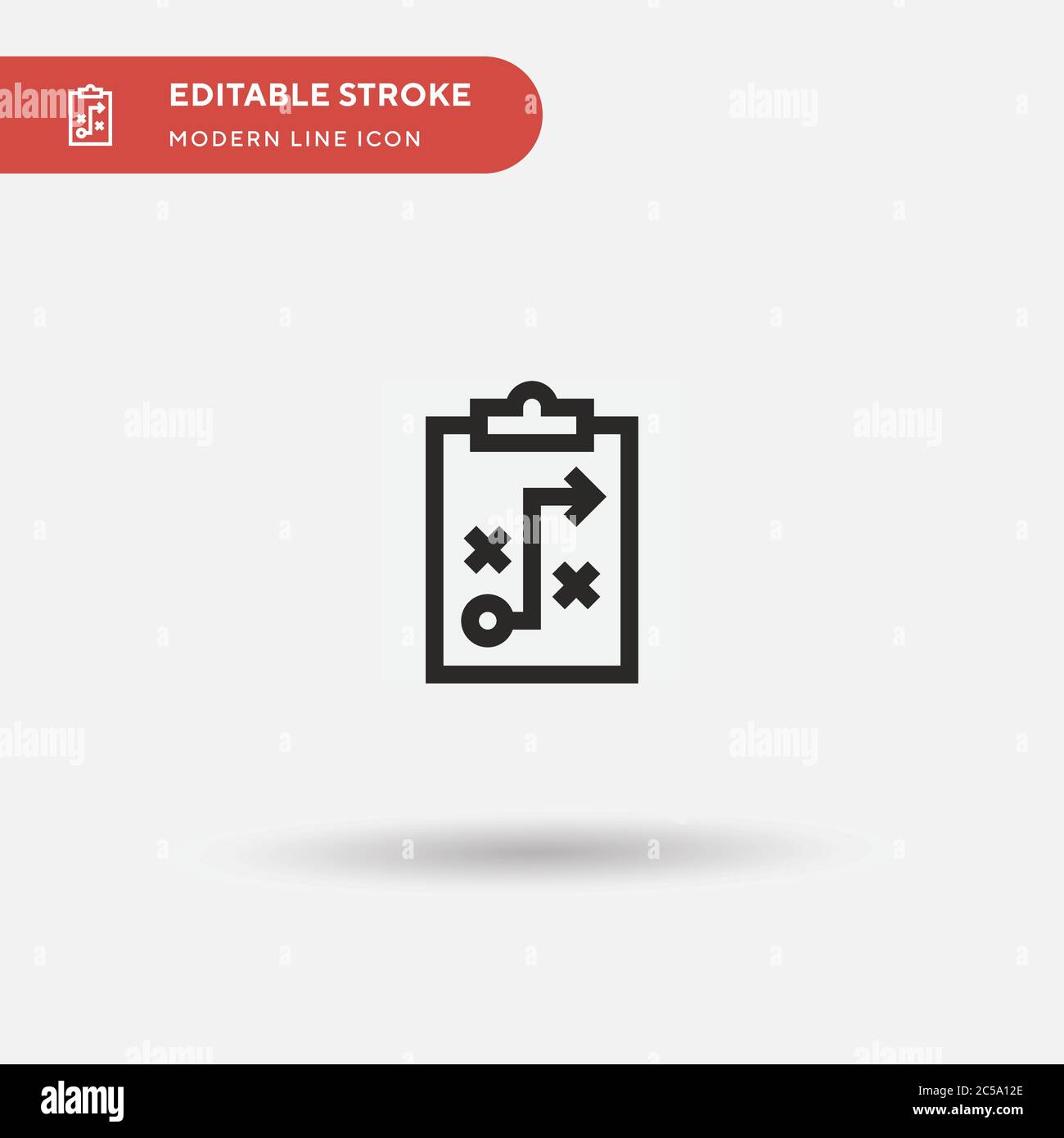 Einfaches Vektorsymbol für strategischen Plan. Illustration Symbol ...
