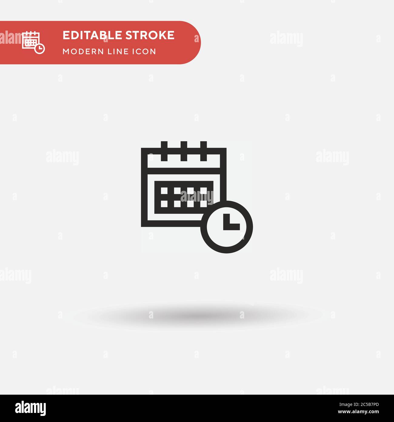 Einfaches Vektorsymbol für den Zeitplan. Illustration Symbol Design ...