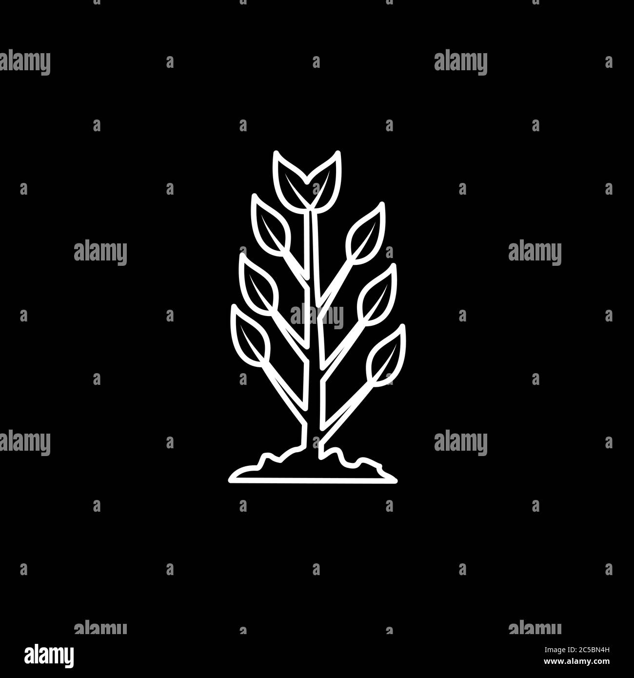 Anlage Line Symbol auf schwarzem Hintergrund. Schwarz Stil Vector ...