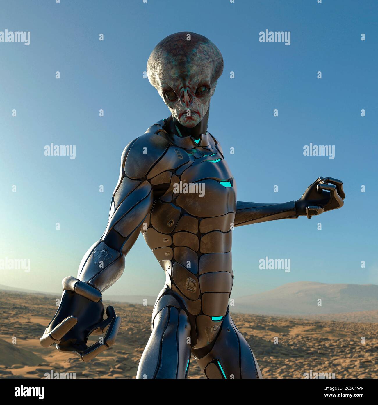 Großer Boss grau Alien. Dieser Alien wird etwas Spaß in Ihre Kreationen ...