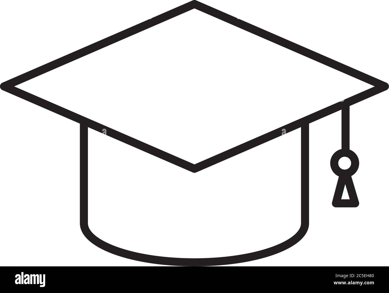 Graduation Cap Linie Stil Symbol Design, Universität Bildung Schule ... Graduation Cap Linie Stil Symbol Design, Universität Bildung Schule ...