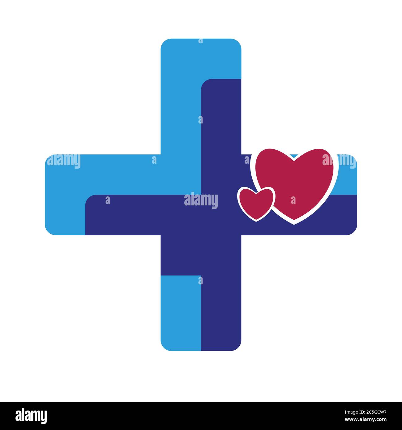 Medizinisches Logo, Kreuz-Logo, medizinisches Zentrum-Logo ...