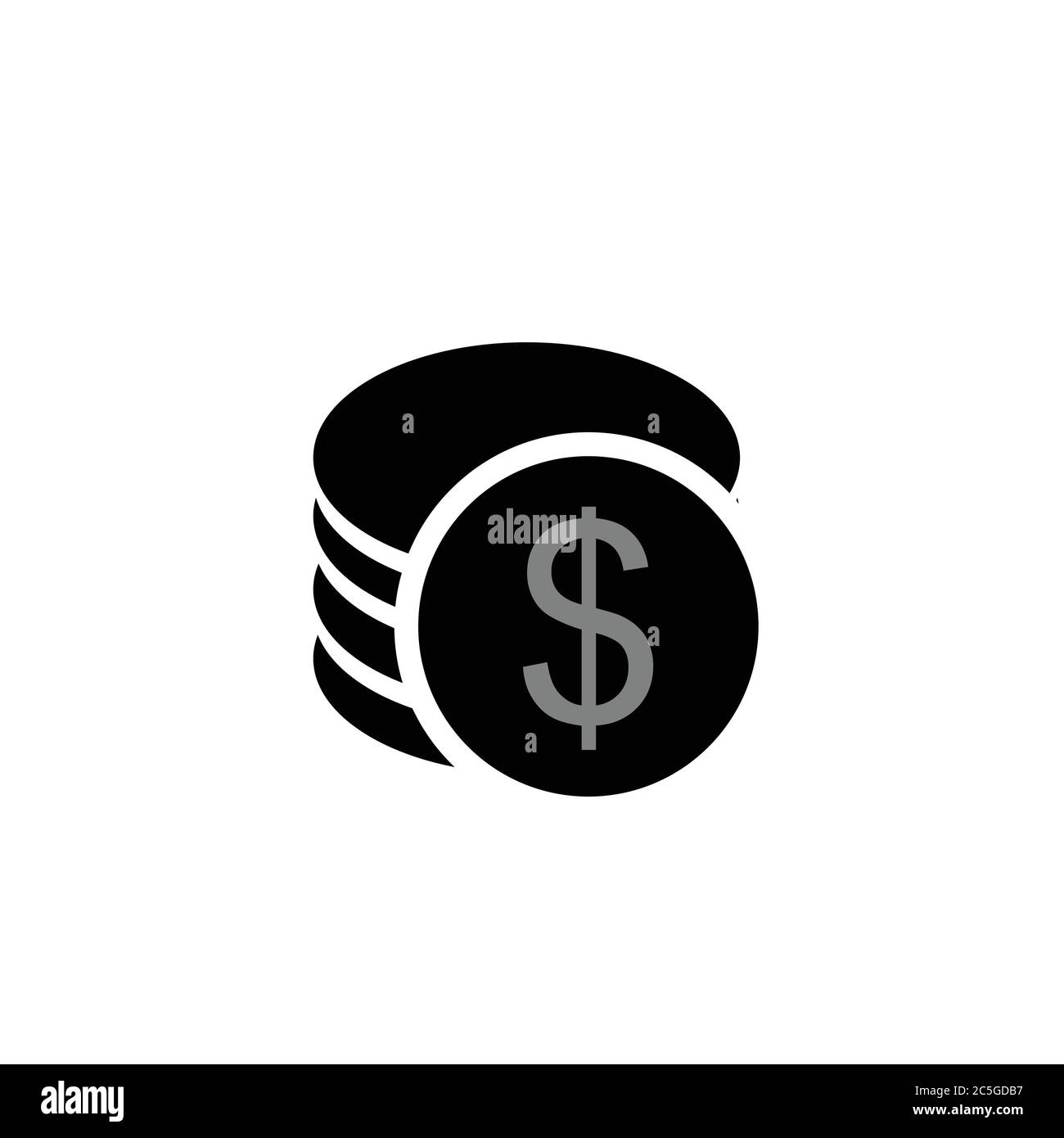 Geld Vektor-Symbol, Geld Münze Vektor, Geld Symbol eps10, Geld Symbol ...