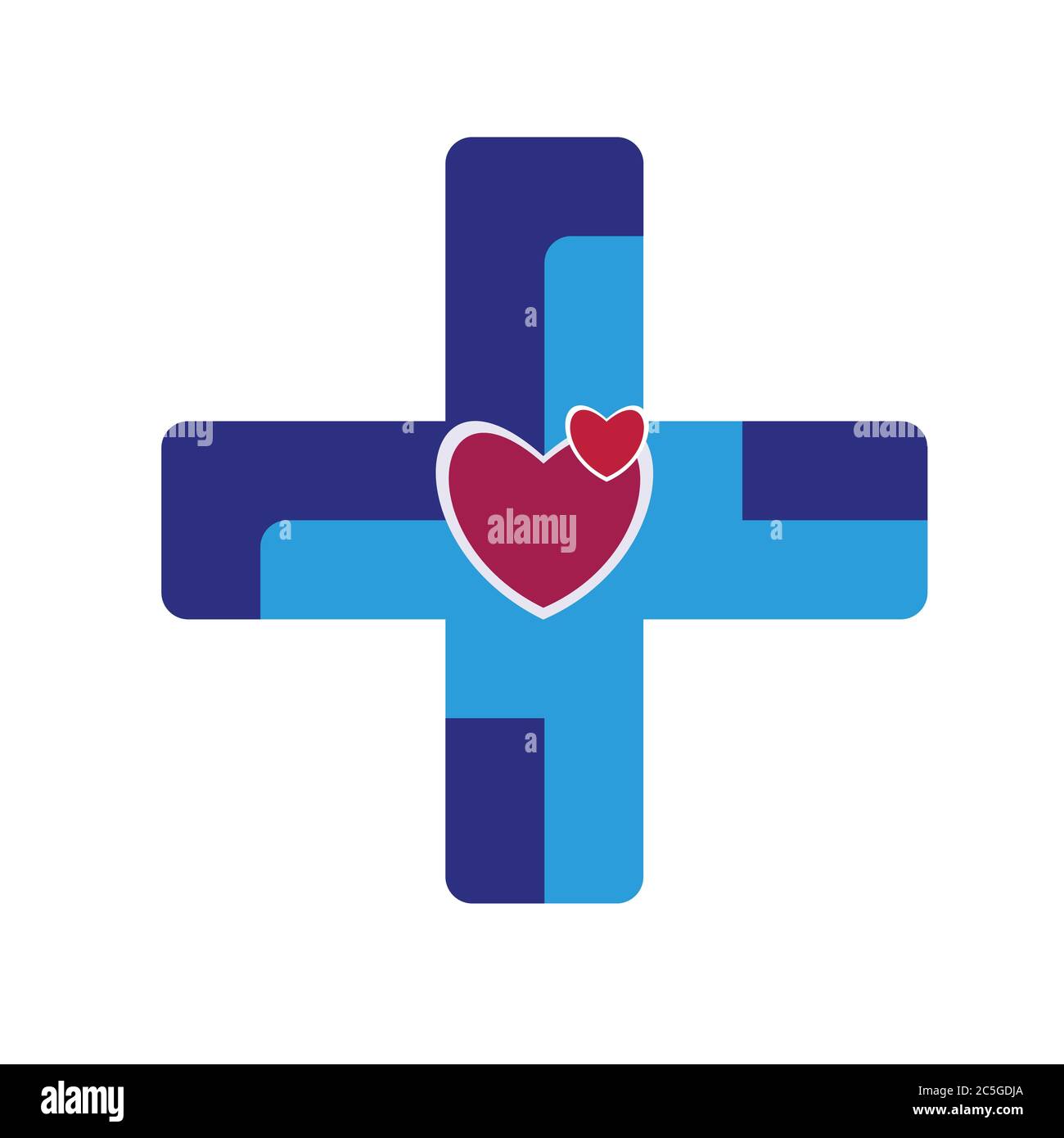 Medizinisches Logo, Kreuz-Logo, medizinisches Zentrum-Logo ...