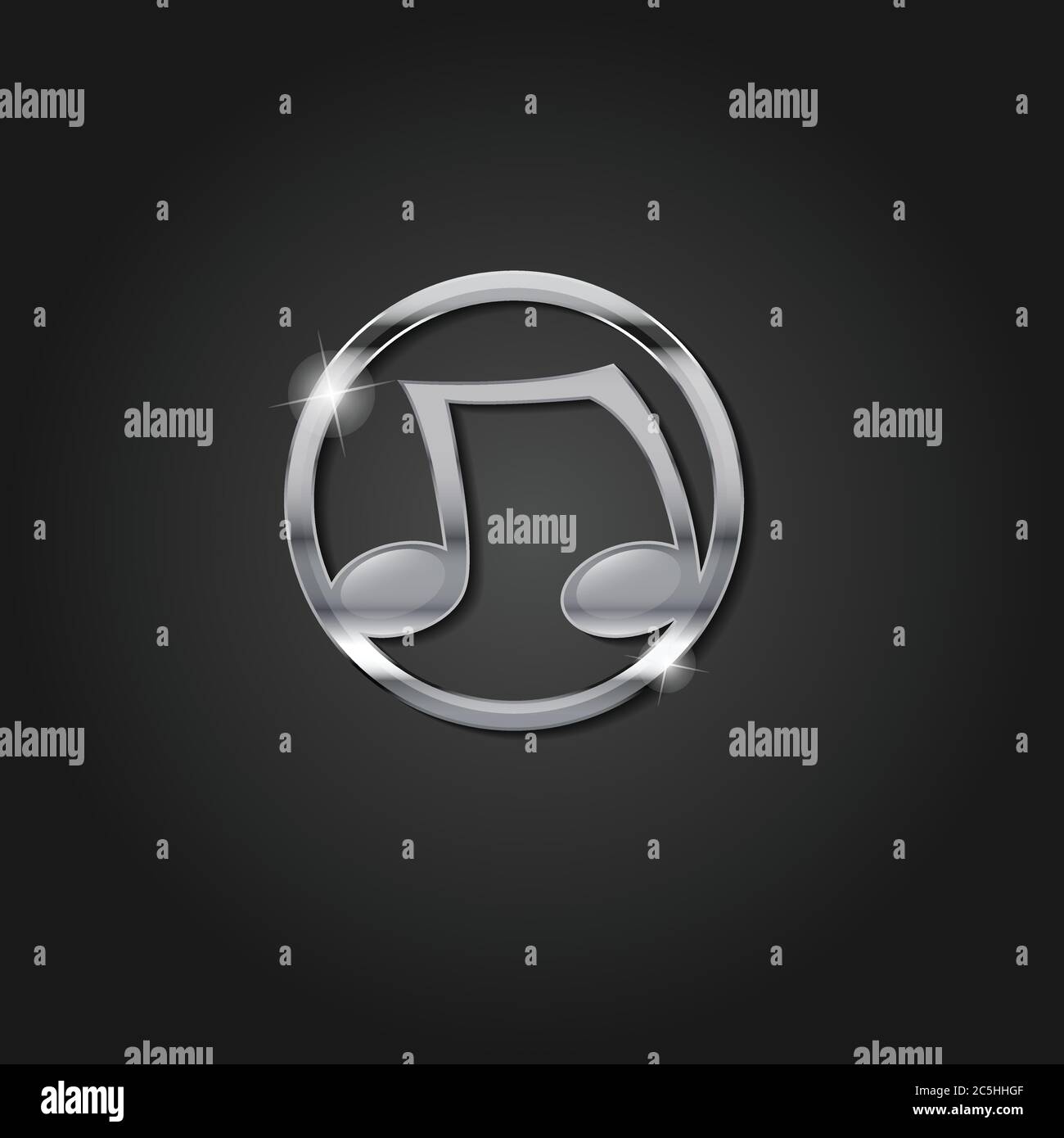 Musiknotiz logo Stock-Vektorgrafiken kaufen - Alamy