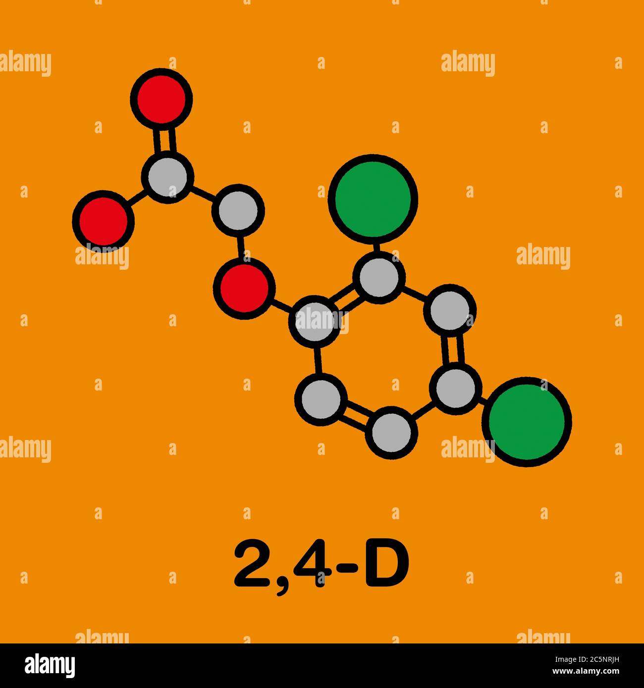 2,4-D (2,4-Dichlorphenoxyessigsäure) Agent Orange Zutat. Synthetisches ...
