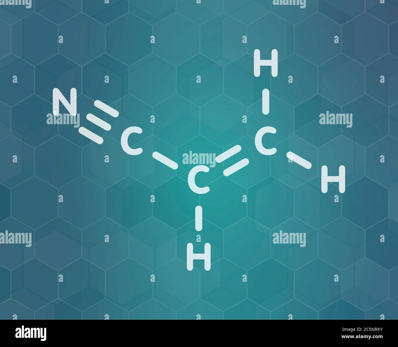 Baustein aus Acrylnitril-Molekül, Polyacrylnitril (PAN) und ABS ...