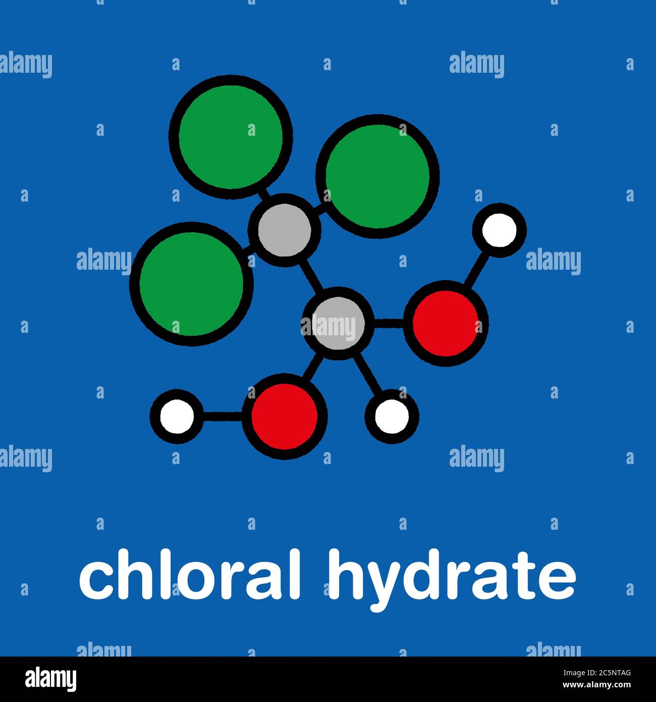 Chlorale Hydrate Sedativum und hypnotische Wirkstoffmolekül ...