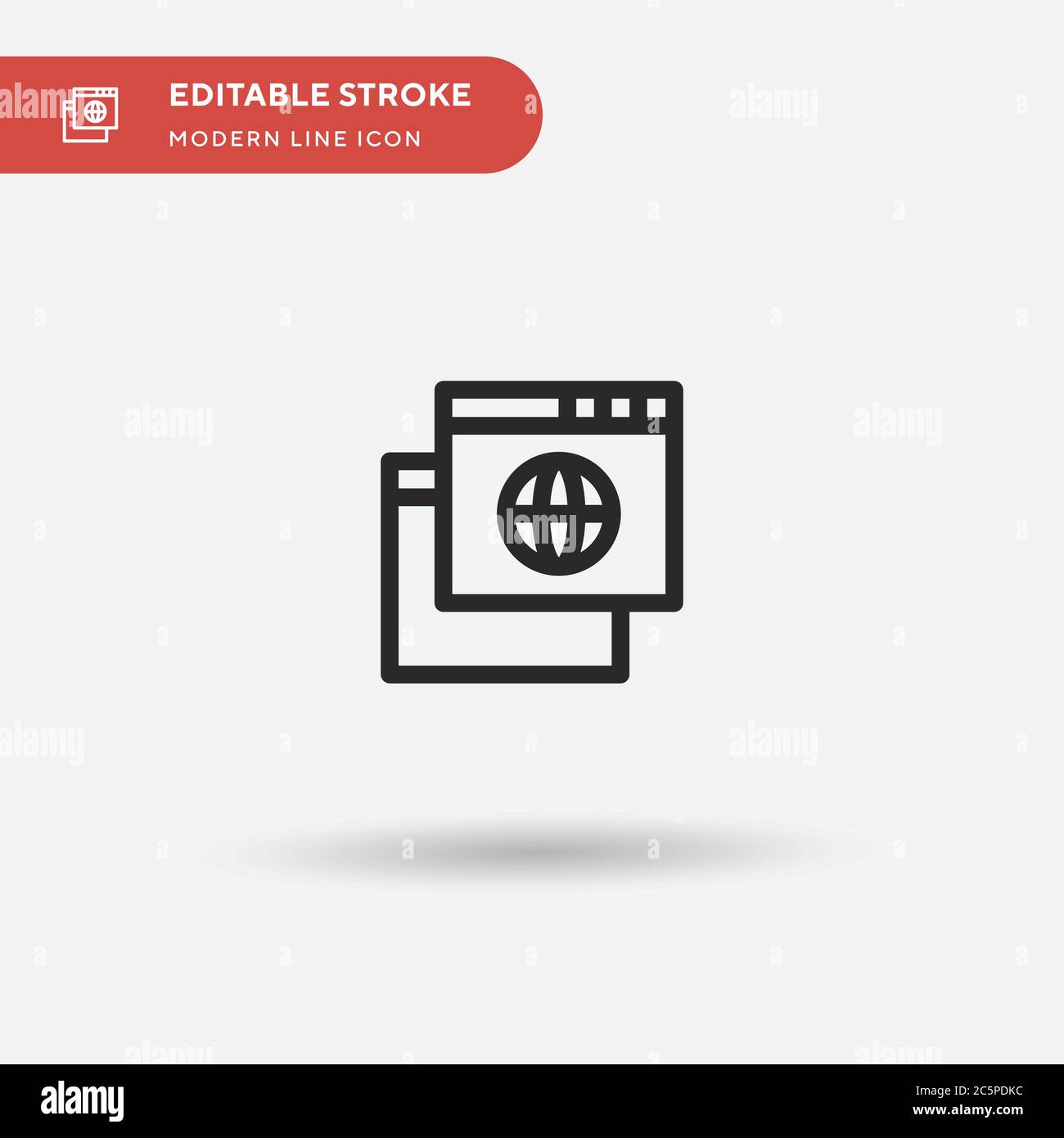 Einfaches Vektorsymbol für den Browser. Illustration Symbol Design ...