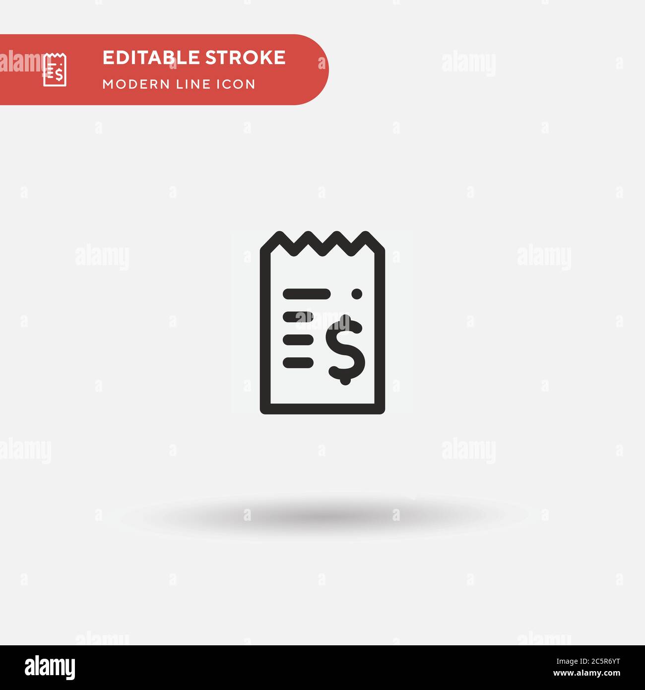 Einfaches Vektorsymbol für Quittung. Illustration Symbol Design Vorlage ...