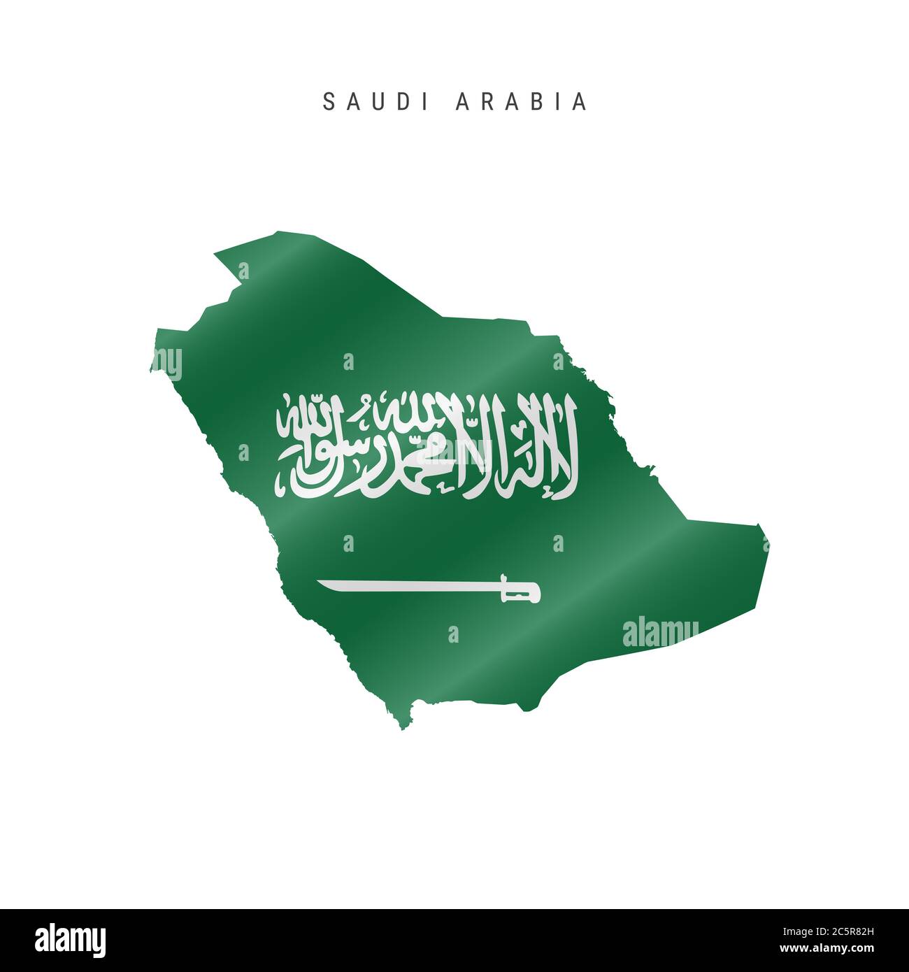 Detailierte Flagge Karte von Saudi-Arabien. Karte mit maskierter Flagge ...