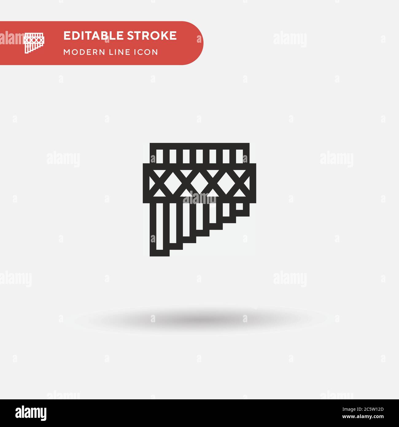 Einfaches Vektorsymbol Panpipe. Illustration Symbol Design Vorlage für ...