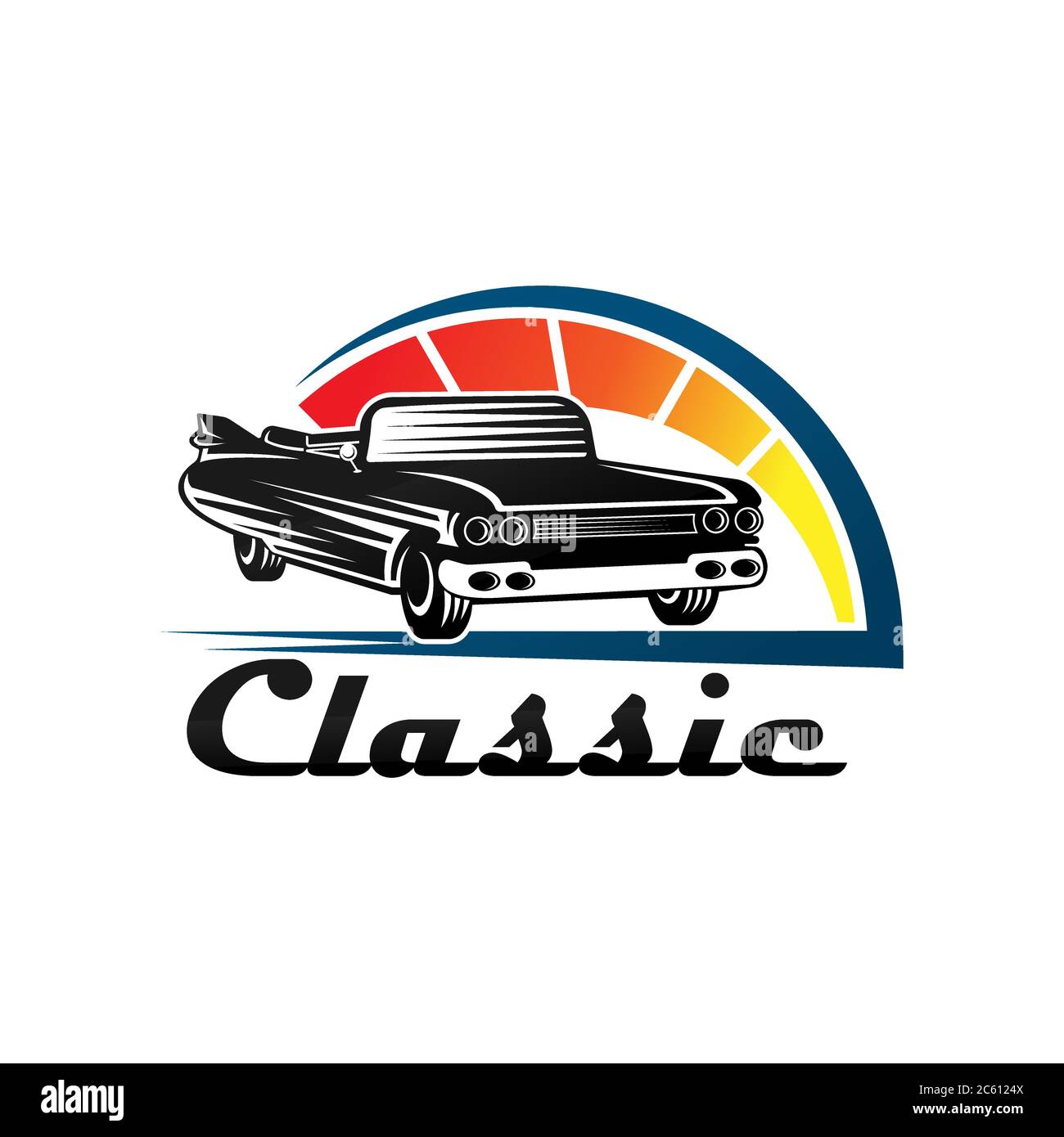 Oldtimer Logo Abzeichen und Emblem Vektor Illustration. Vintage Classic ...