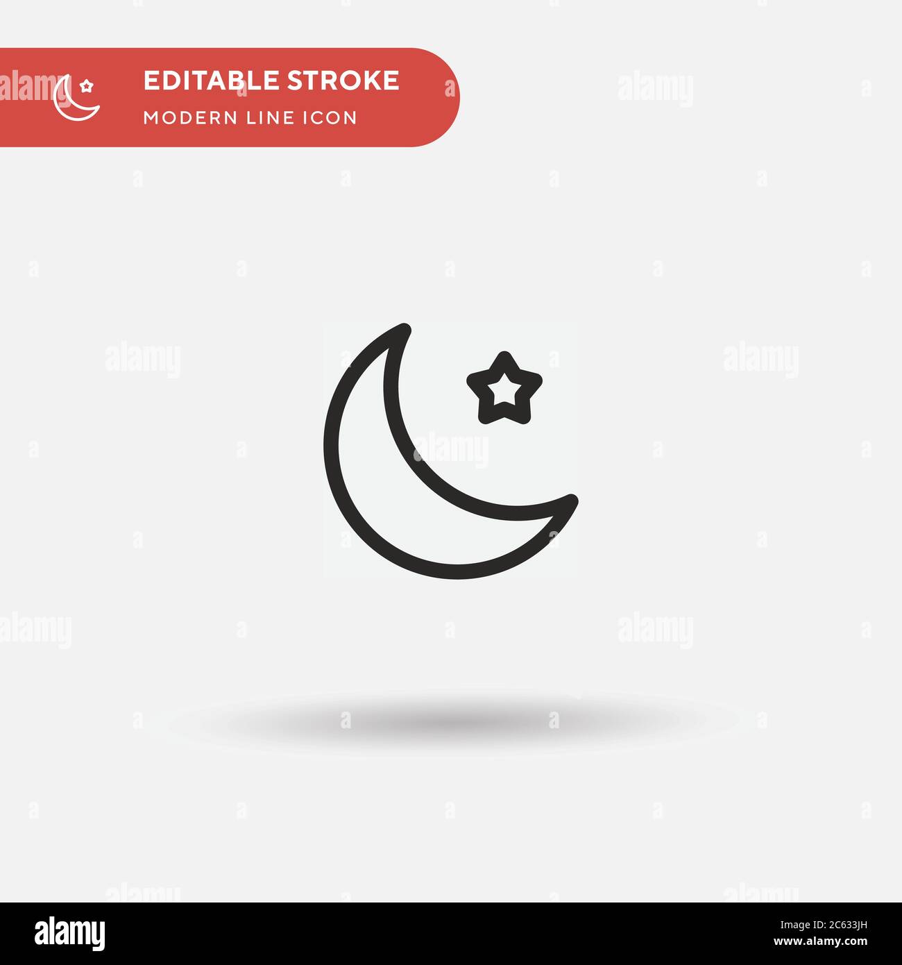 Einfaches Vektor-Symbol für Mond. Illustration Symbol Design Vorlage ...