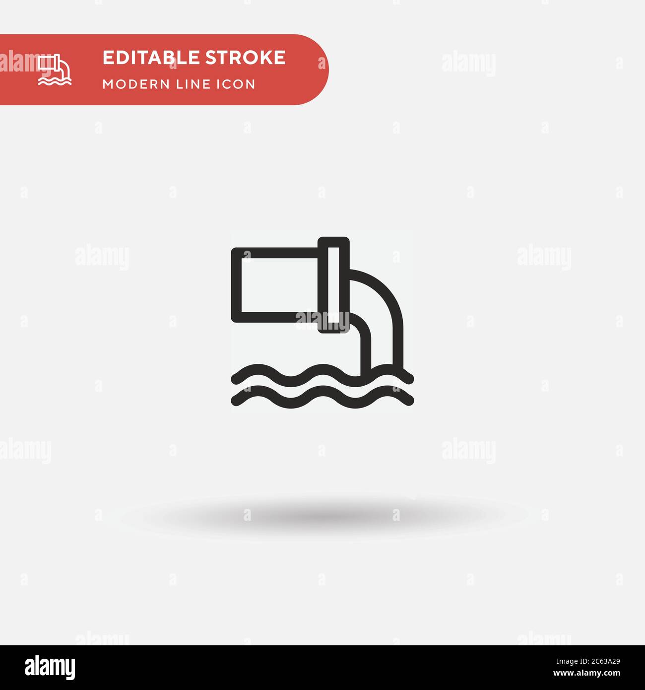 Einfaches Vektorsymbol Abwasser. Illustration Symbol Design Vorlage für ...