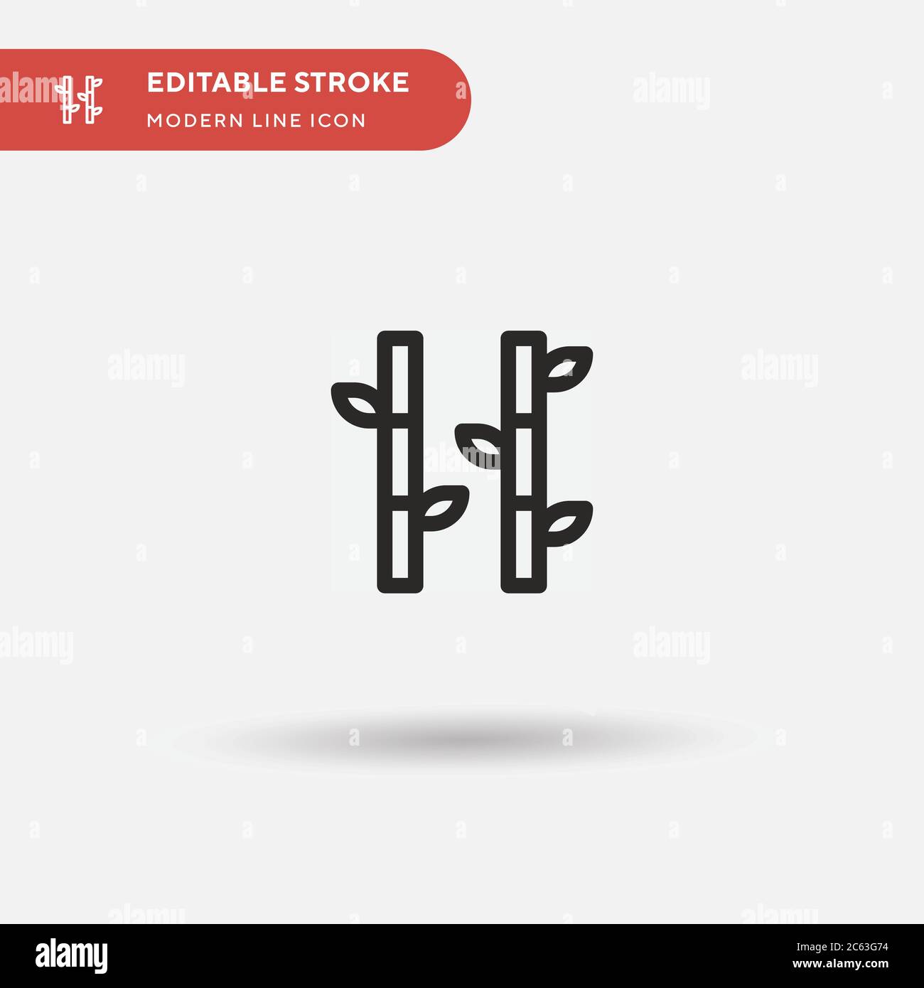 Einfaches Bamboo Vektor-Symbol. Illustration Symbol Design Vorlage für ...
