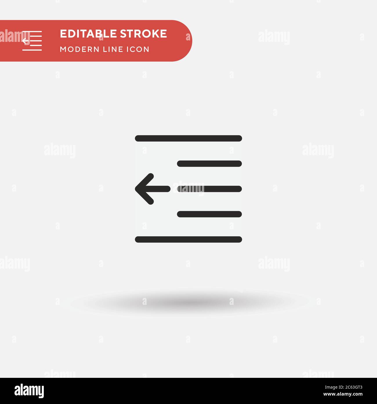 Einfaches Vektorsymbol für rechten Einzug. Illustration Symbol Design ...