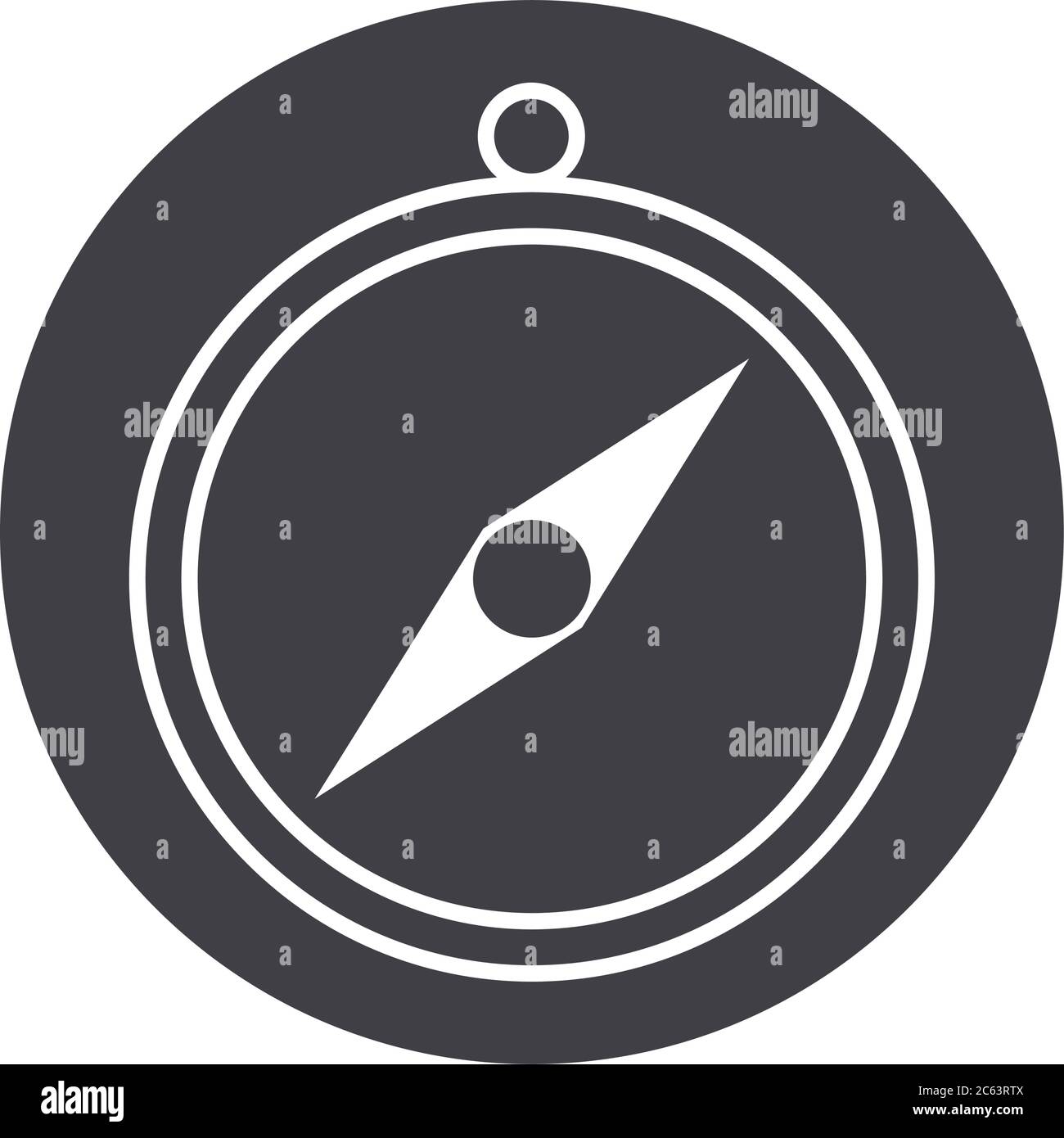 Kompass Rose Navigation Kartographie Ausrüstung Vektor Illustration ...