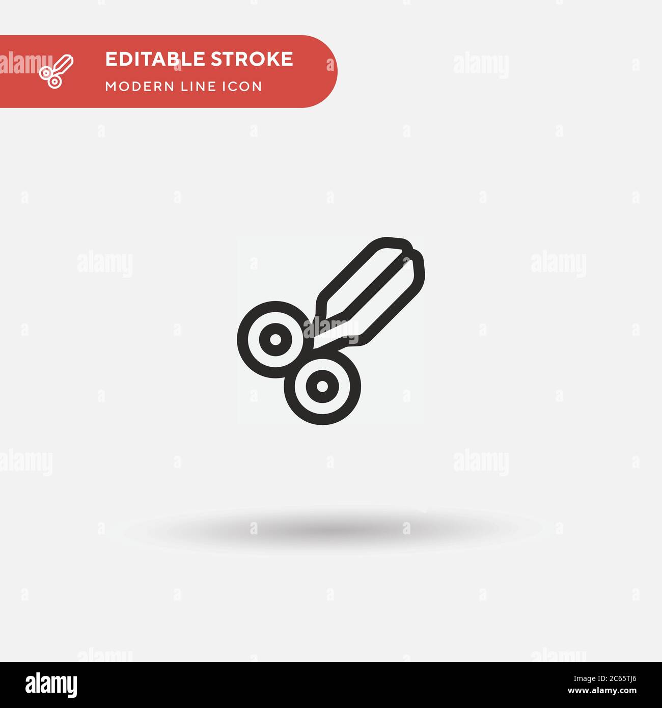 Einfaches Vektor-Symbol für Scheren. Illustration Symbol Design Vorlage ...