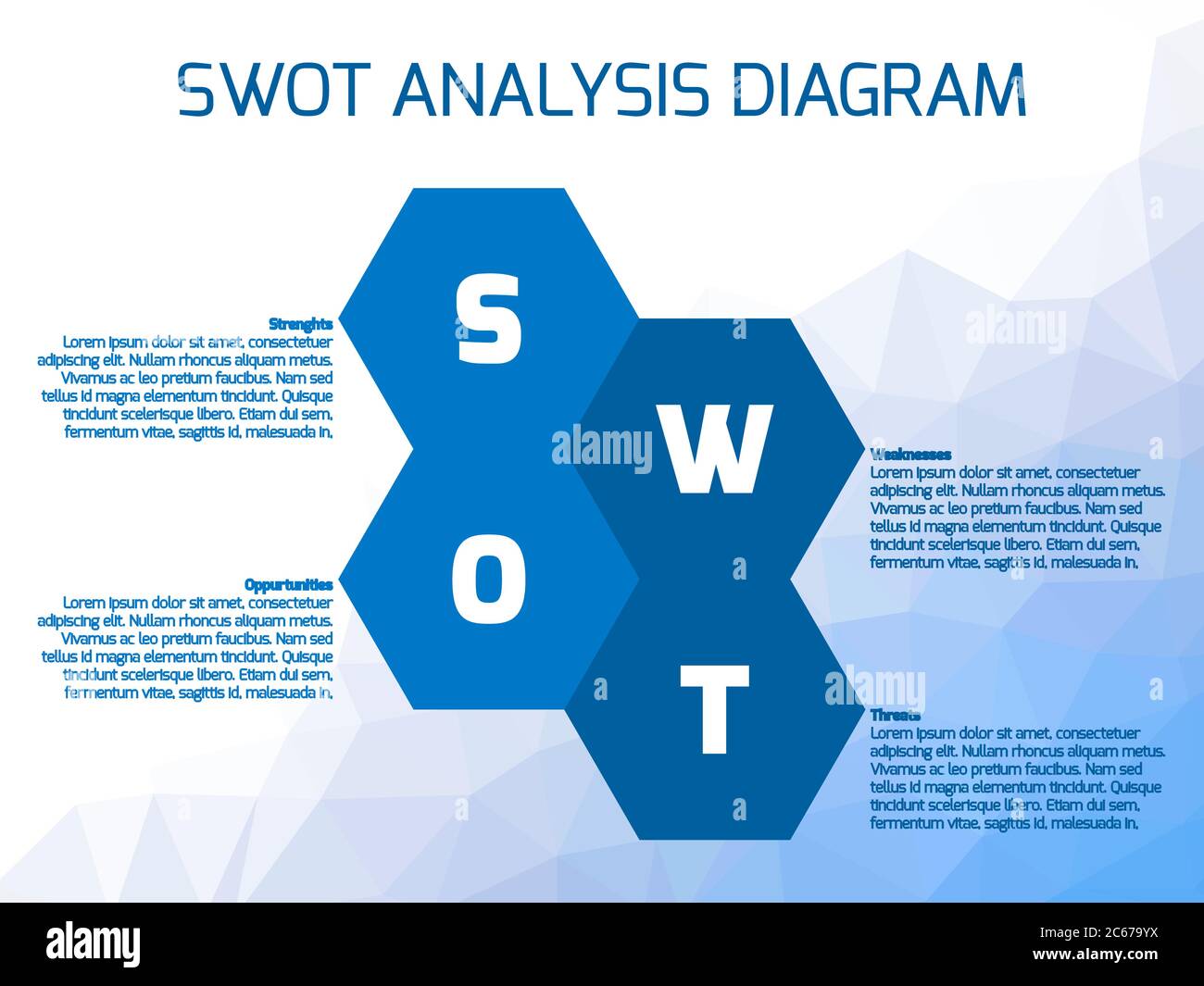 SWOT Business Infographic Diagram oder SWOT Matrix, verwendet, um die ...