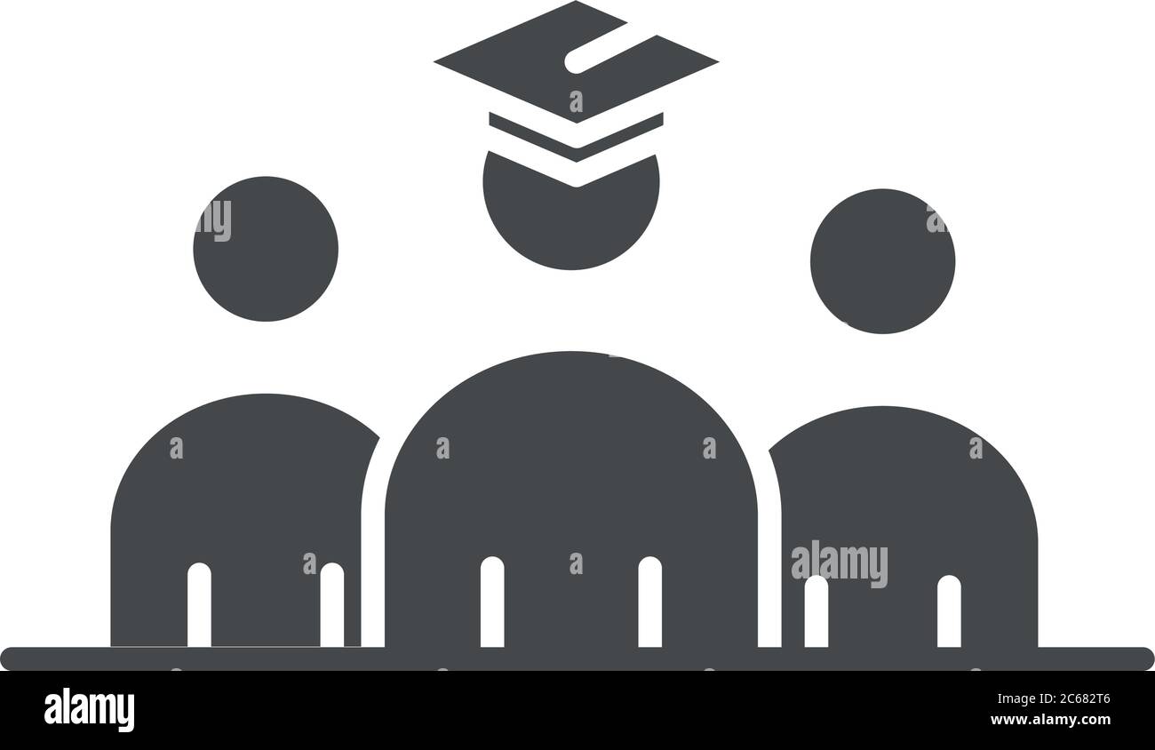 Unterrichten Sie Schule und Ausbildung Studenten graduieren Zeichen ...