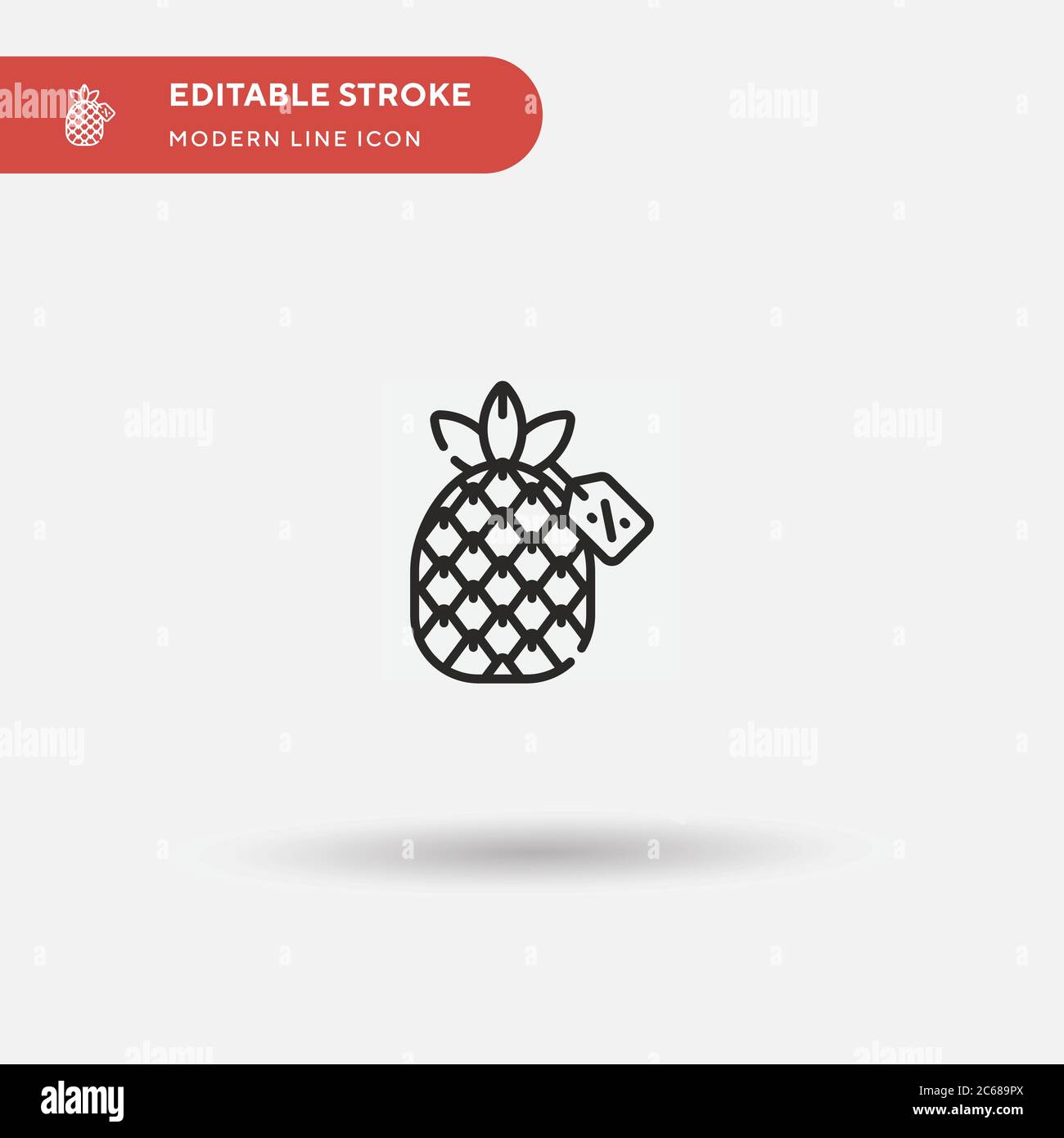 Ananas einfaches Vektor-Symbol. Illustration Symbol Design Vorlage für ...