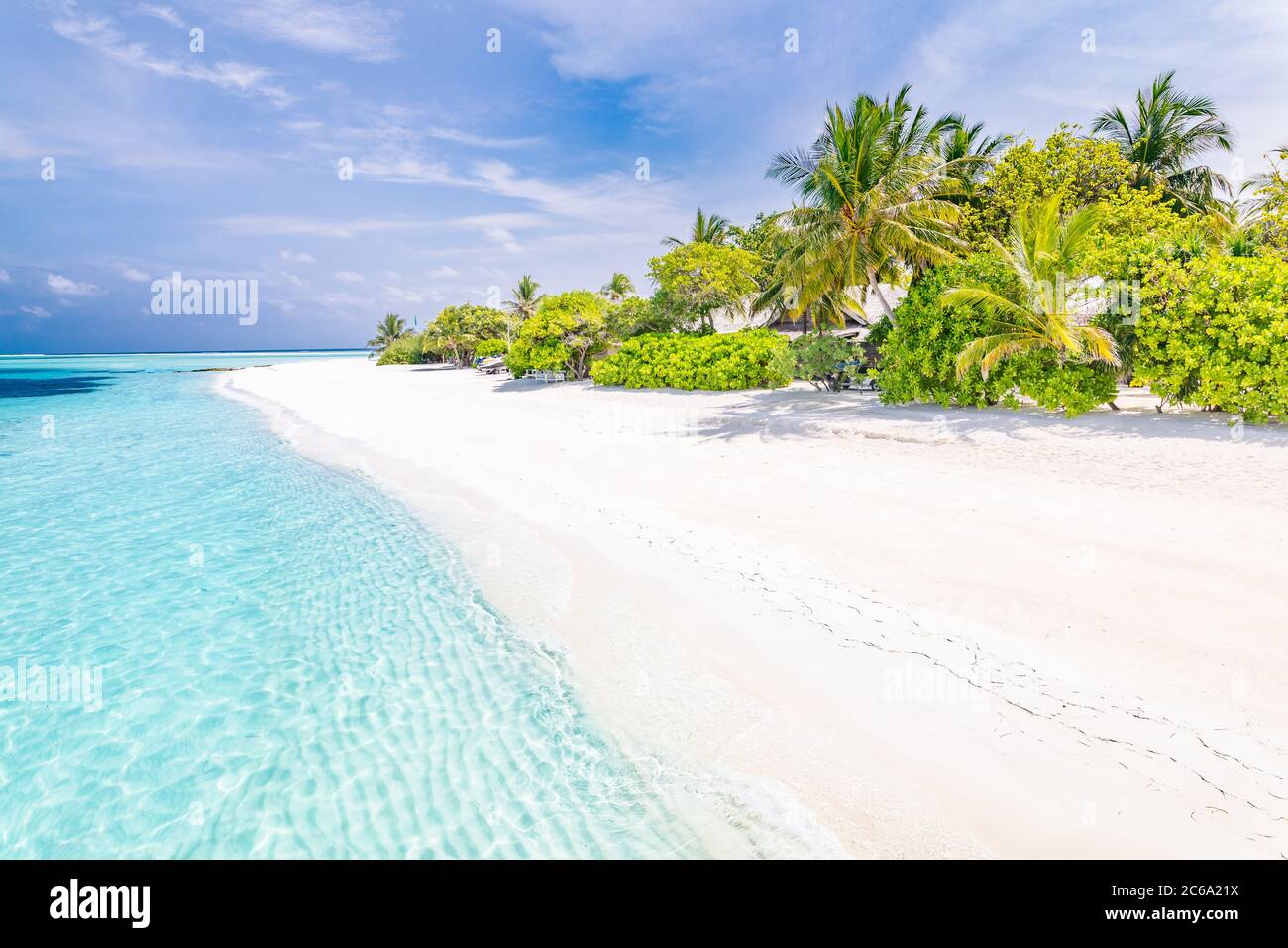 Maldives Island White Sand Resort Stockfotos und -bilder Kaufen - Alamy