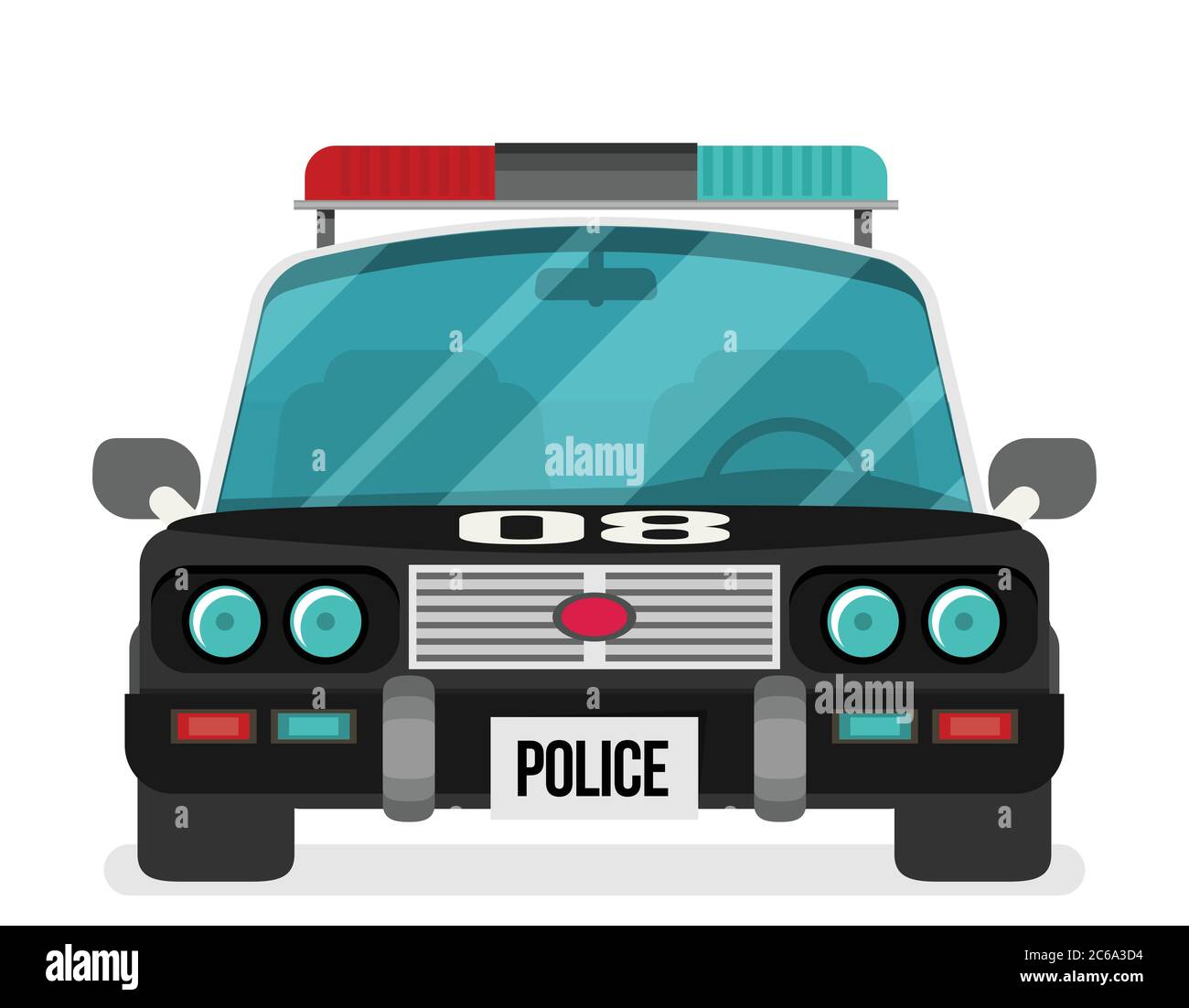 Polizeiauto front Stock-Vektorgrafiken kaufen - Alamy