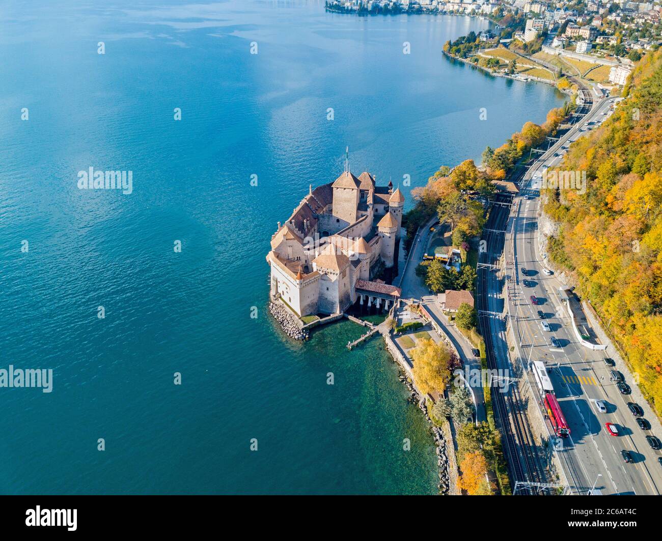 Luxus Stadt Am Genfer See Ebenbild
