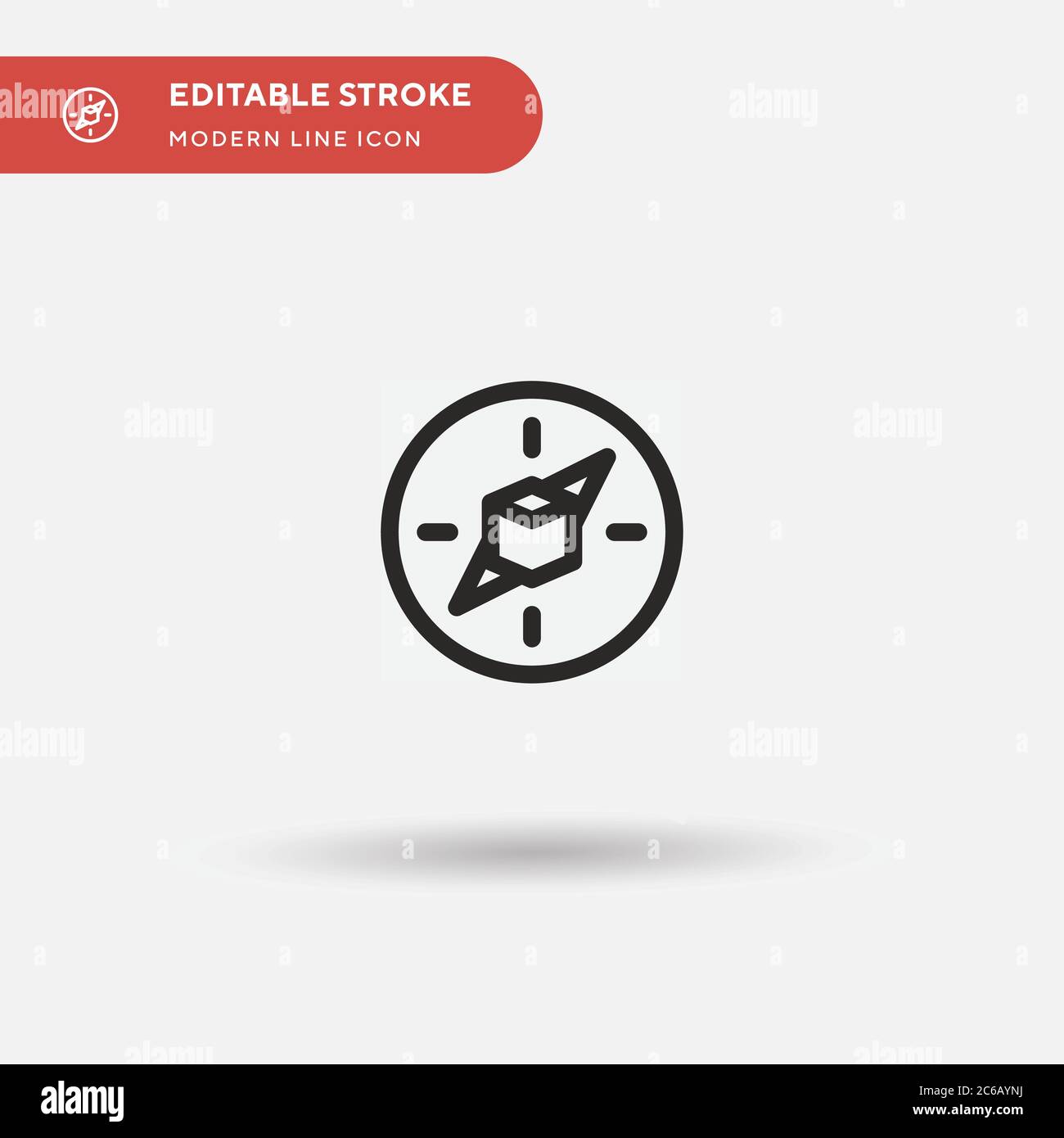 Kompass einfaches Vektor-Symbol. Illustration Symbol Design Vorlage für ...