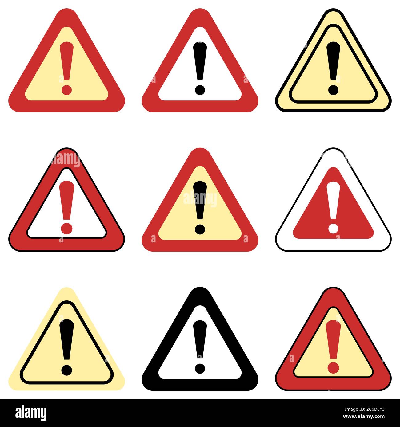 Satz von Vector Ausrufezeichen Zeichen Stock-Vektorgrafik - Alamy