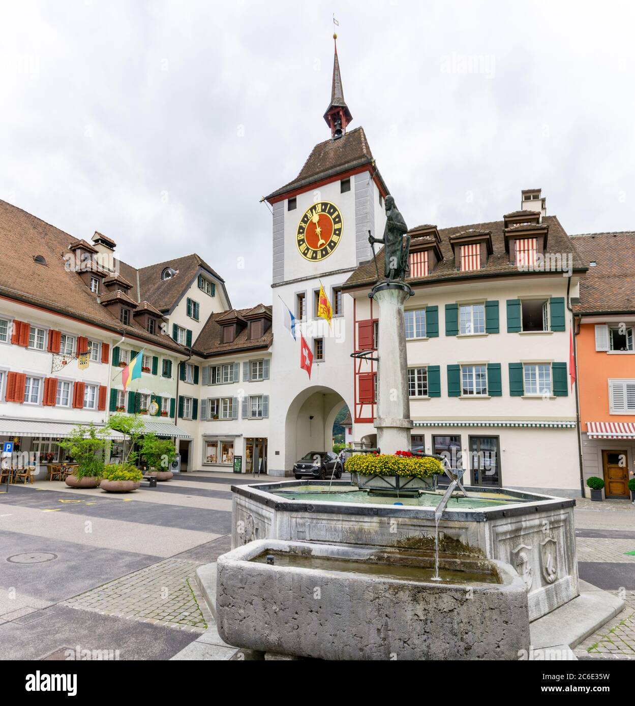 Willisau, LU / Schweiz - 3. Juli 2020: Historische Altstadt von ...