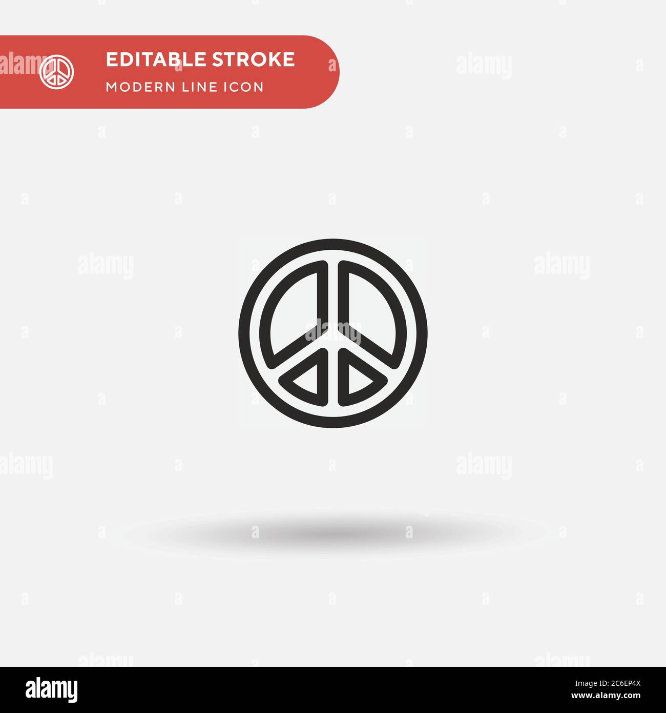 Einfaches Vektorsymbol Frieden. Illustration Symbol Design Vorlage für ...