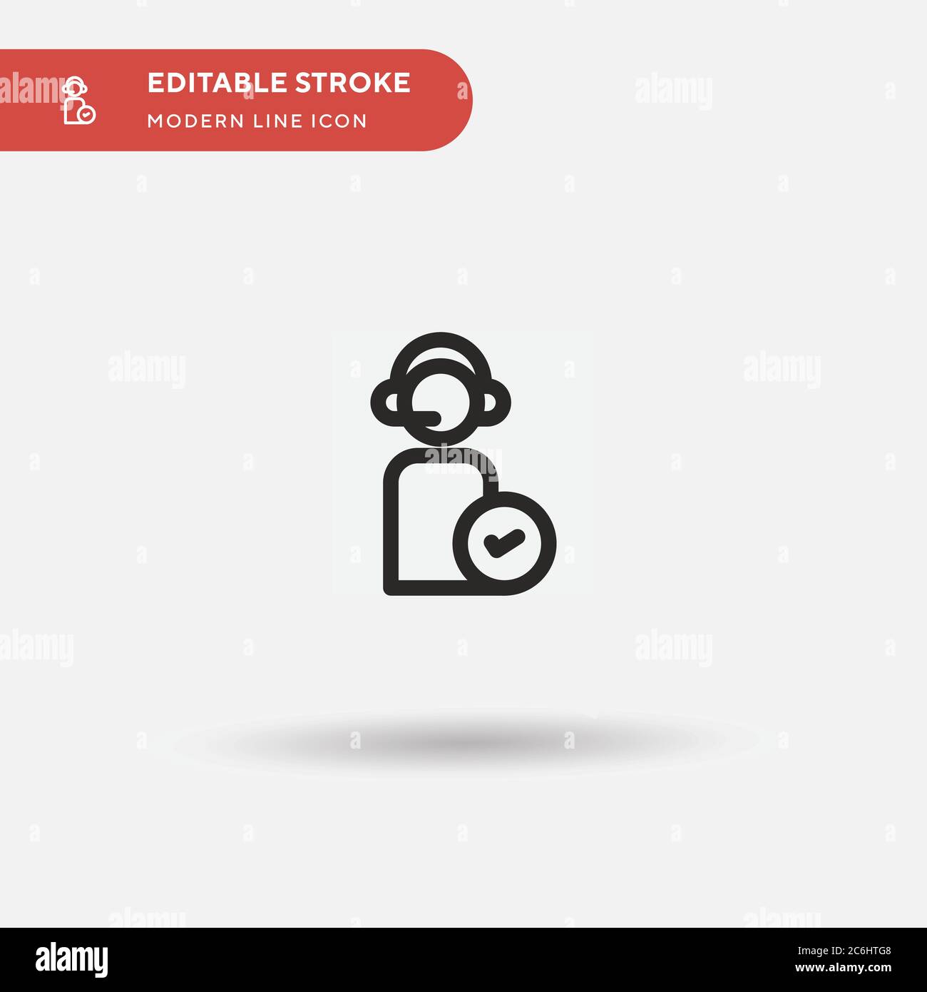Einfaches Vektorsymbol für den Bediener. Illustration Symbol Design ...