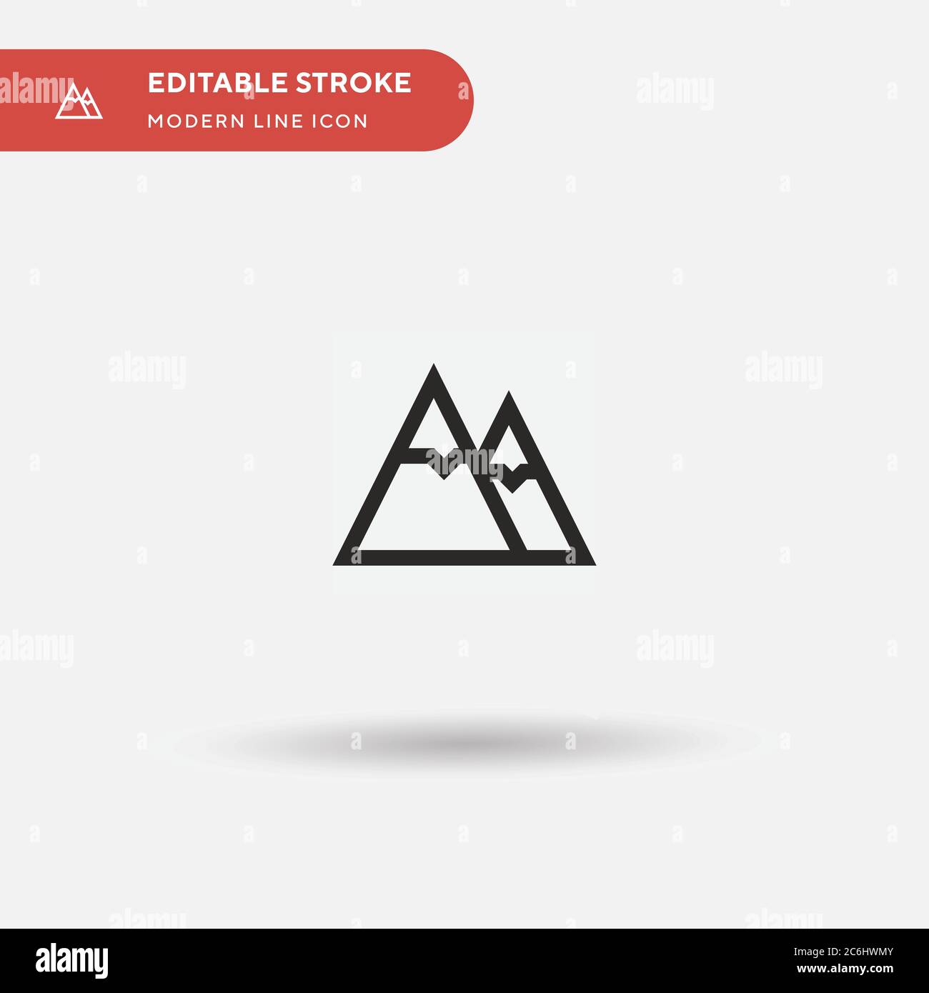 Einfaches Vektorsymbol Berg. Illustration Symbol Design Vorlage für Web ...