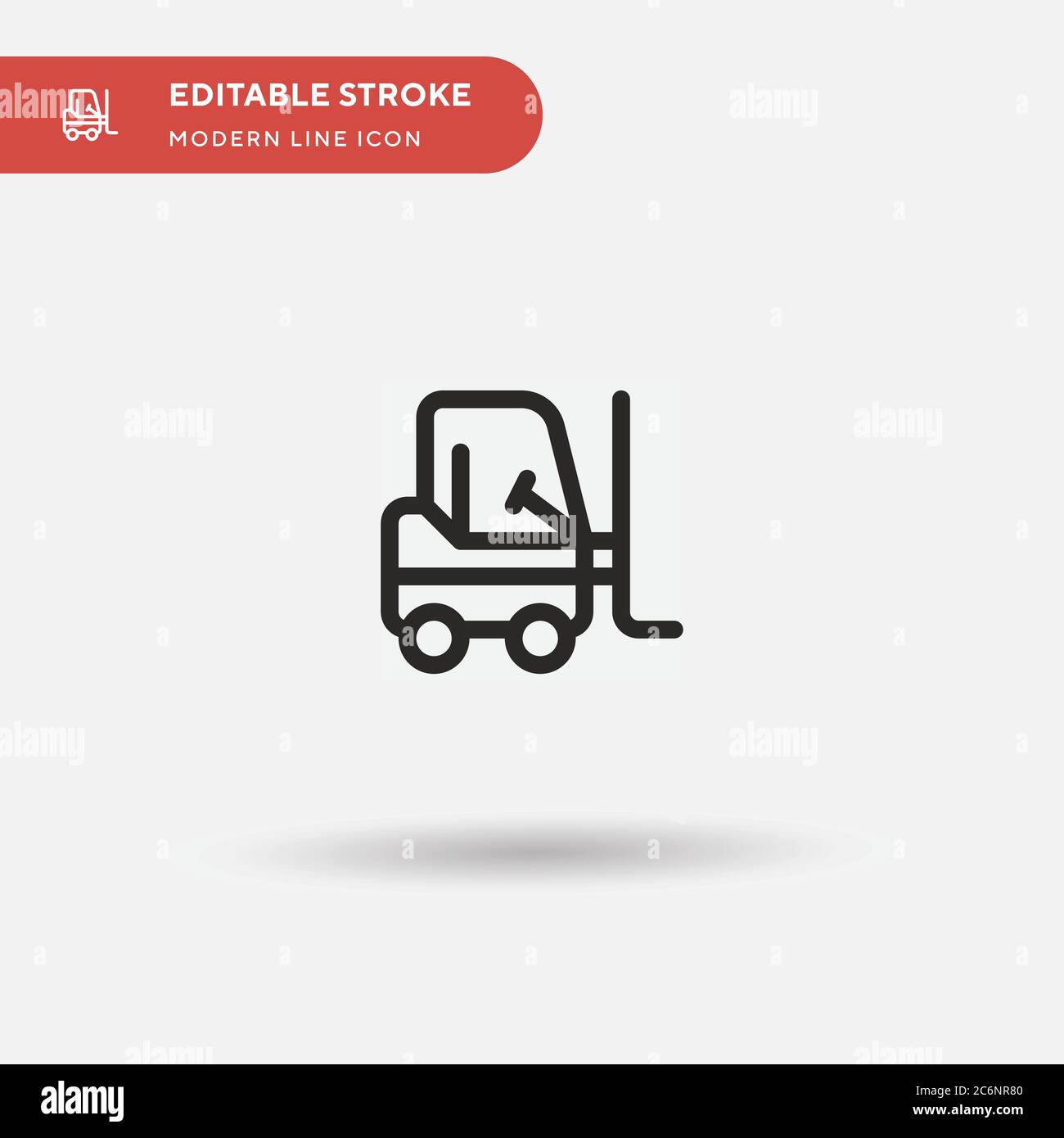 Einfaches Vektorsymbol für Gabelstapler. Illustration Symbol Design ...