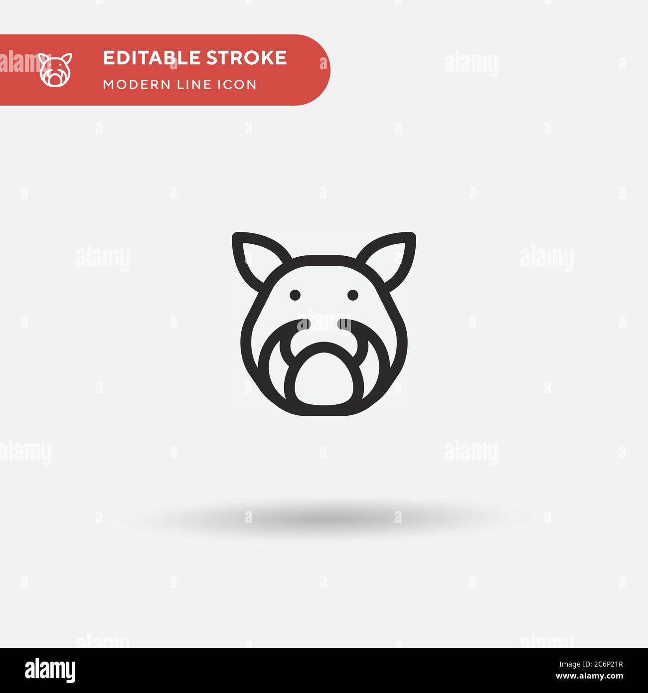 Einfaches Vektorsymbol für Wildschweine. Illustration Symbol Design ...