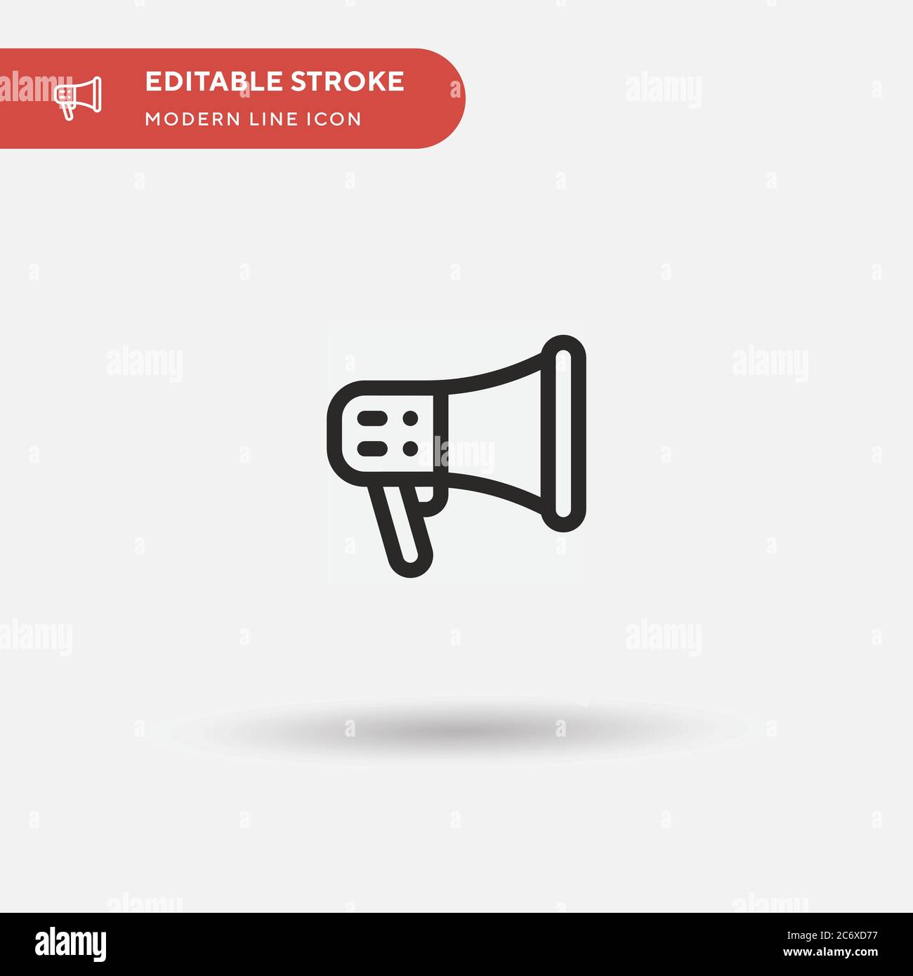 Einfaches Vektor-Symbol für Megaphon. Illustration Symbol Design ...