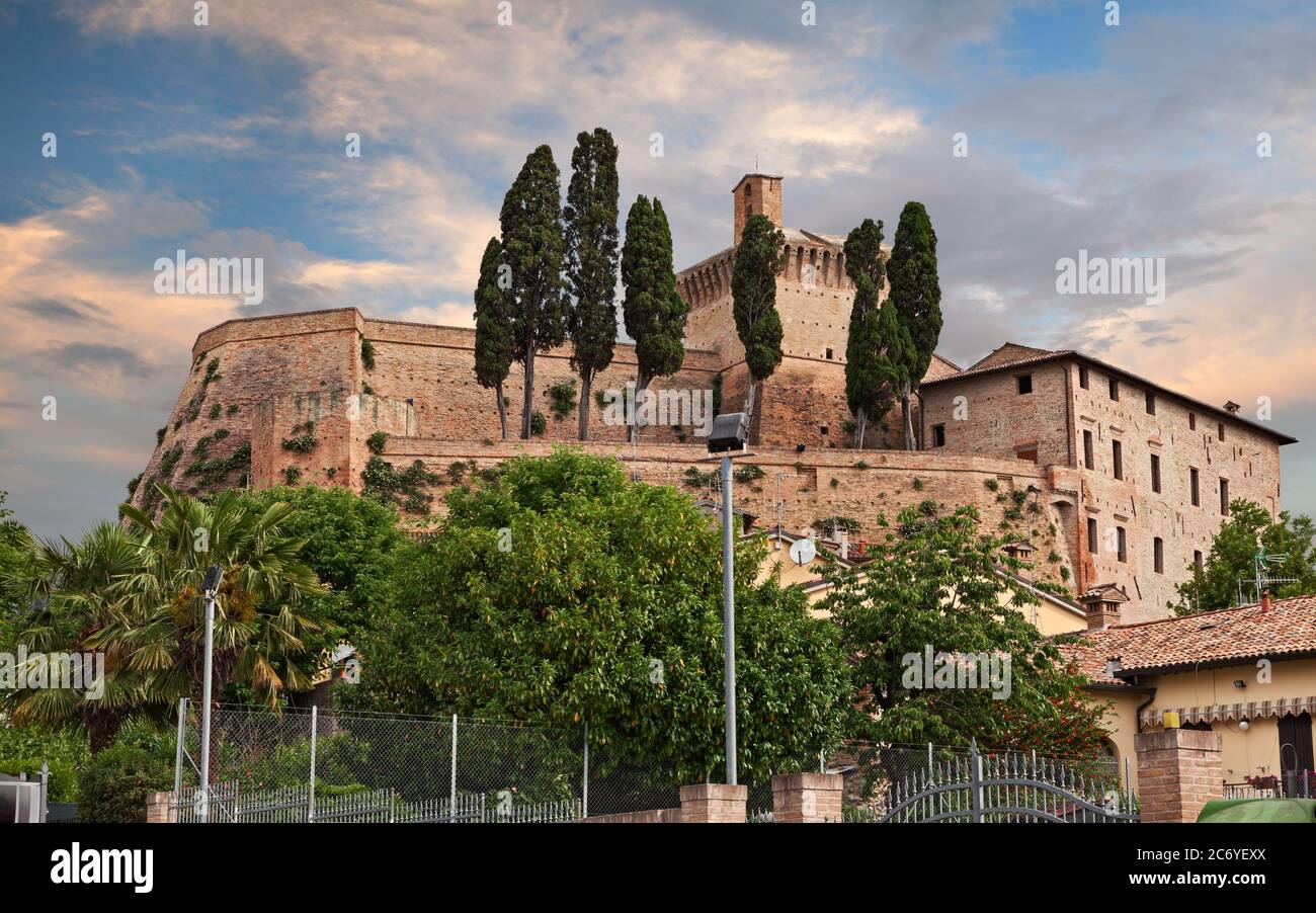 Meldola, Forli-Cesena, Emilia Romagna, Italien: Die alte Festung in der ...