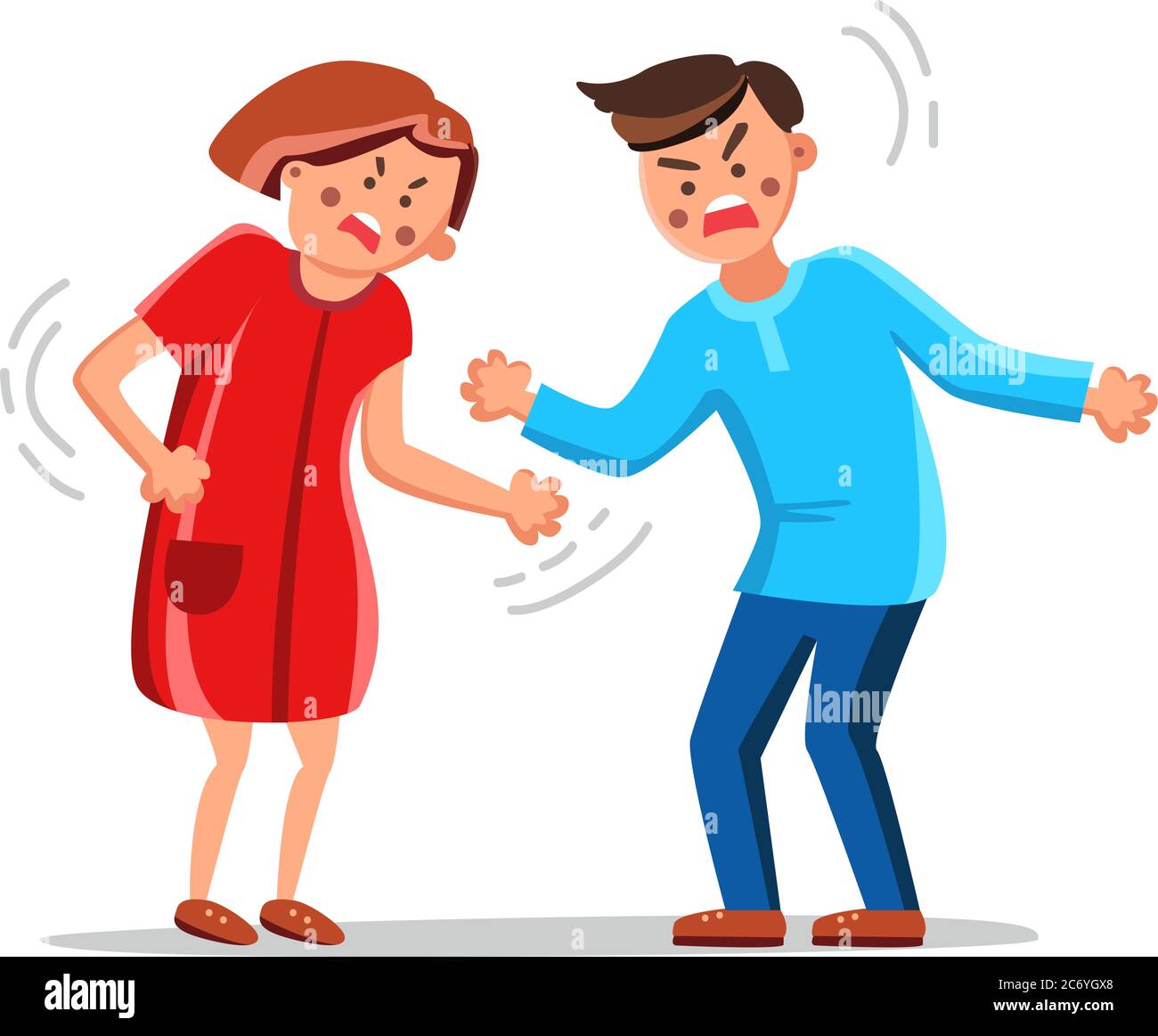 Cartoon Angry Man Arguing Stockfotos und -bilder Kaufen - Alamy