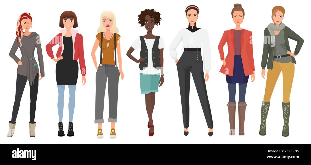 Cartoon mädchen Stock-Vektorgrafiken kaufen - Alamy